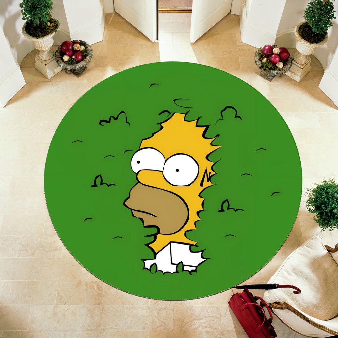 Simpson Rug, Animation Rug, Grass Rug, Movie Rug, Circle Rug, Round Rug ...