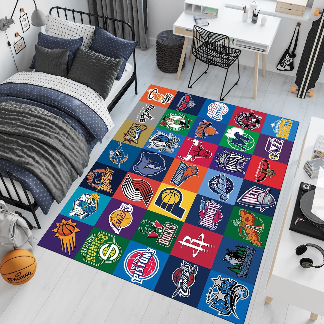 Basketball Rug,nba Team Rug,boys Room Rug,sport Rug,kids Room Rug ...