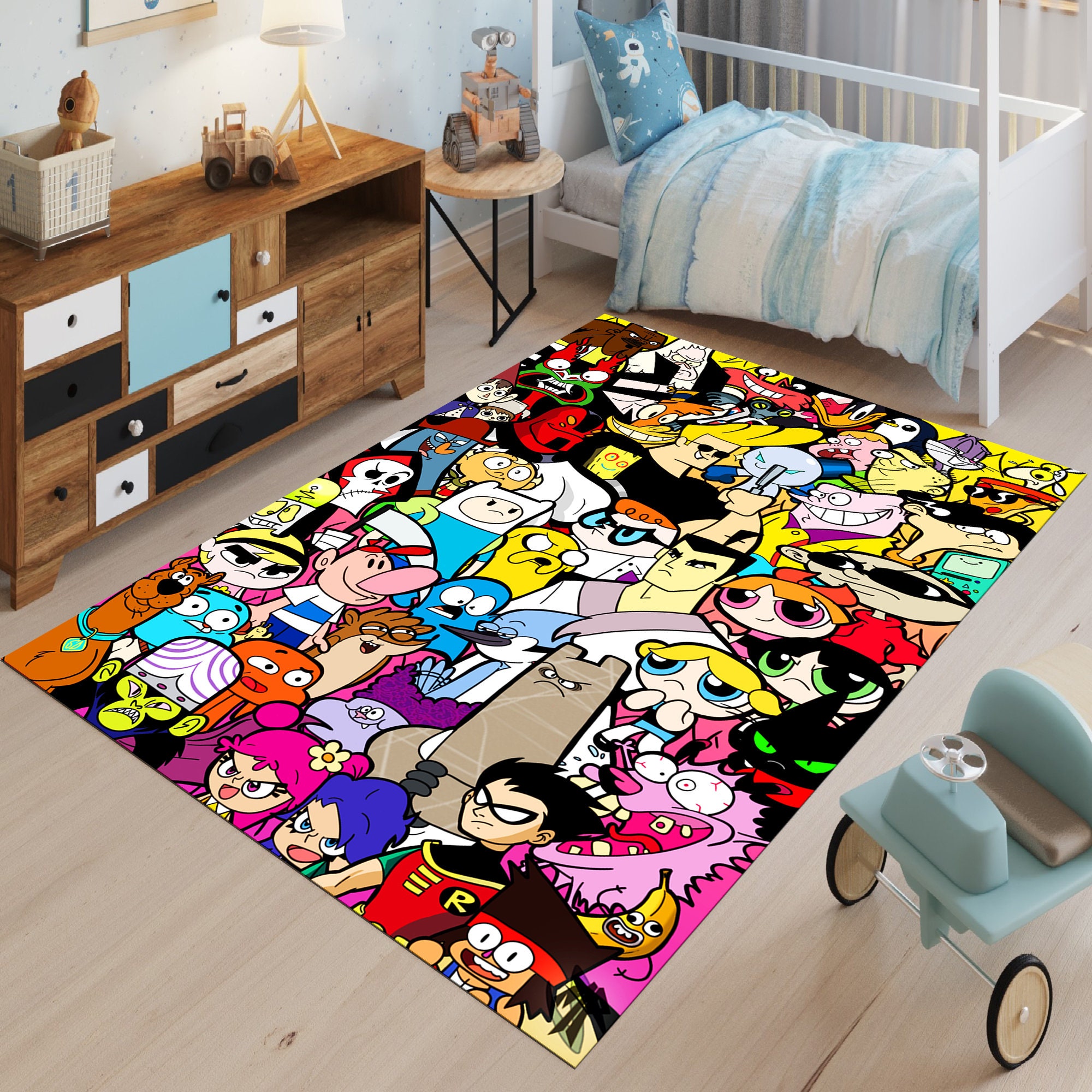 Cartoon Characters Rug,popular Characters Rug,cartoon Rug,kids Room Rug ...