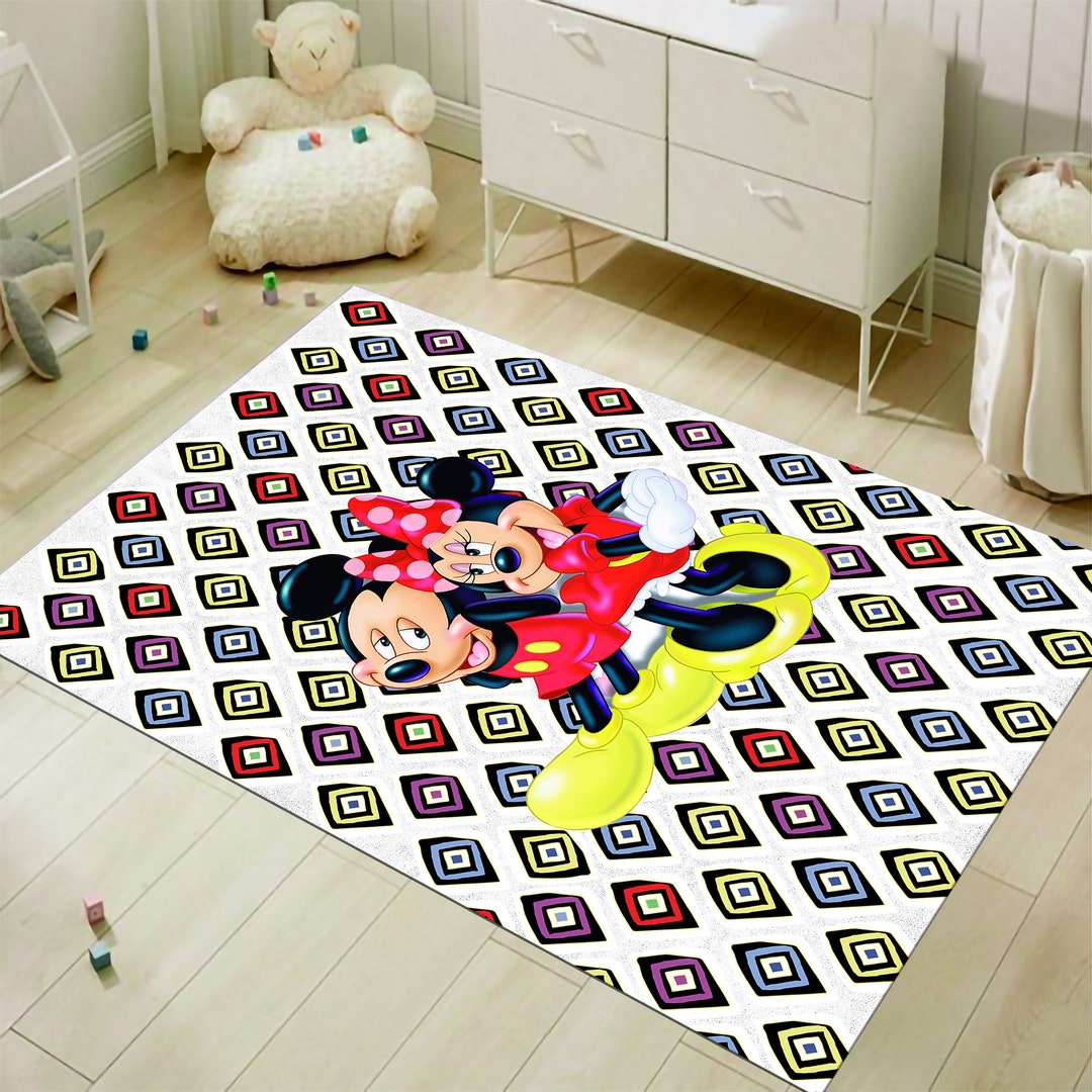Minnie Rug, Mickey Rug, Mouse Rug, Cartoon Rug, Kids Room Rug,nursery ...