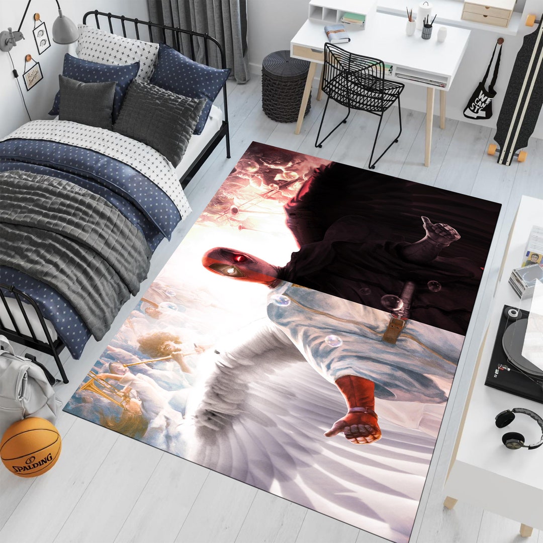 Devil and Angel Themed Dead Pool Rug, Marvel Rug, Dead Pool Rug ...