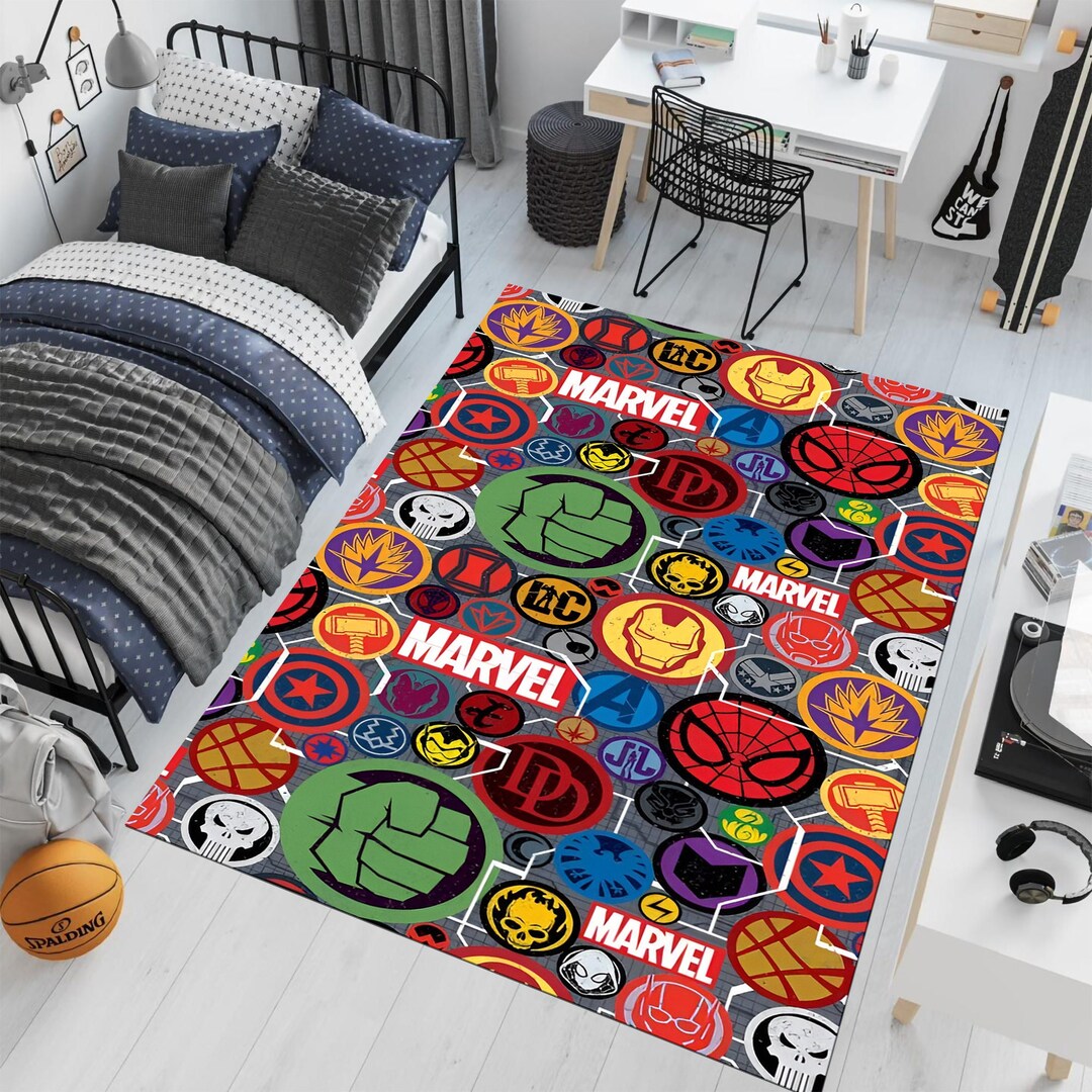 Marvel Characters Rug, Avengers Rug, Movie Rug,fantastic Rug,movie ...