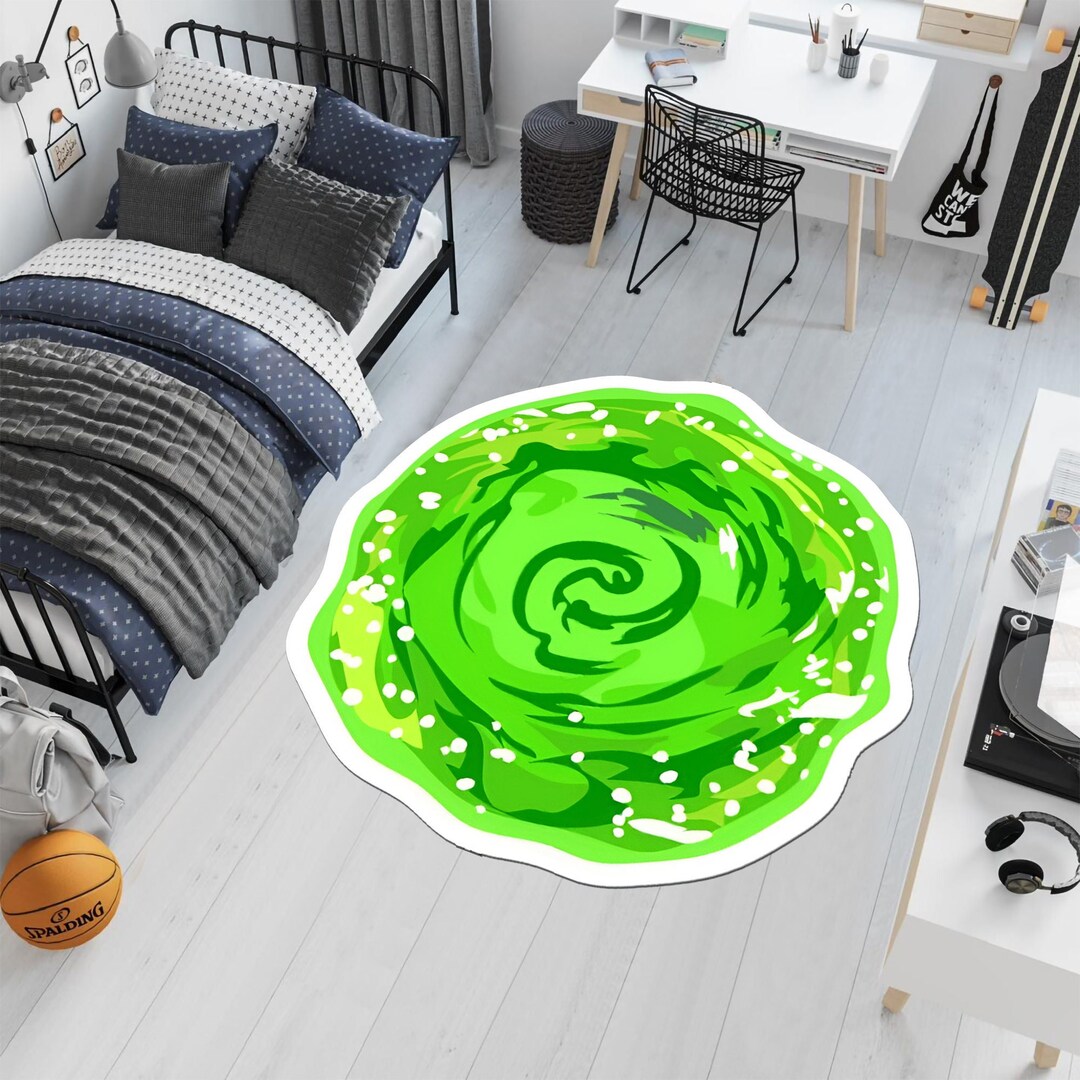 Rick and Morty Area Rug, Rick and Morty Vortex Rug,kids Room Rug, Teen ...