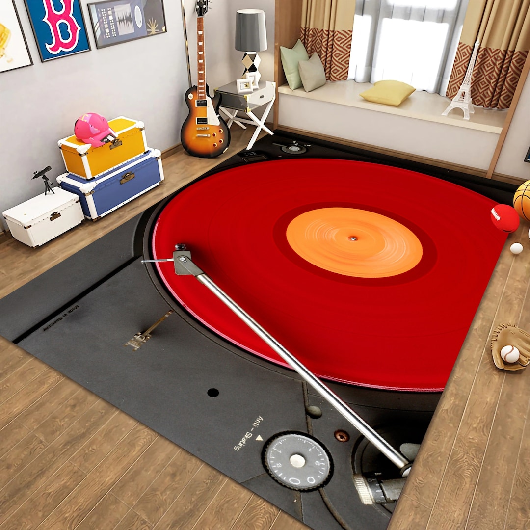 Record Rug,retro Record Rug,abstract Rug,colorful Rug,music Rug,music ...