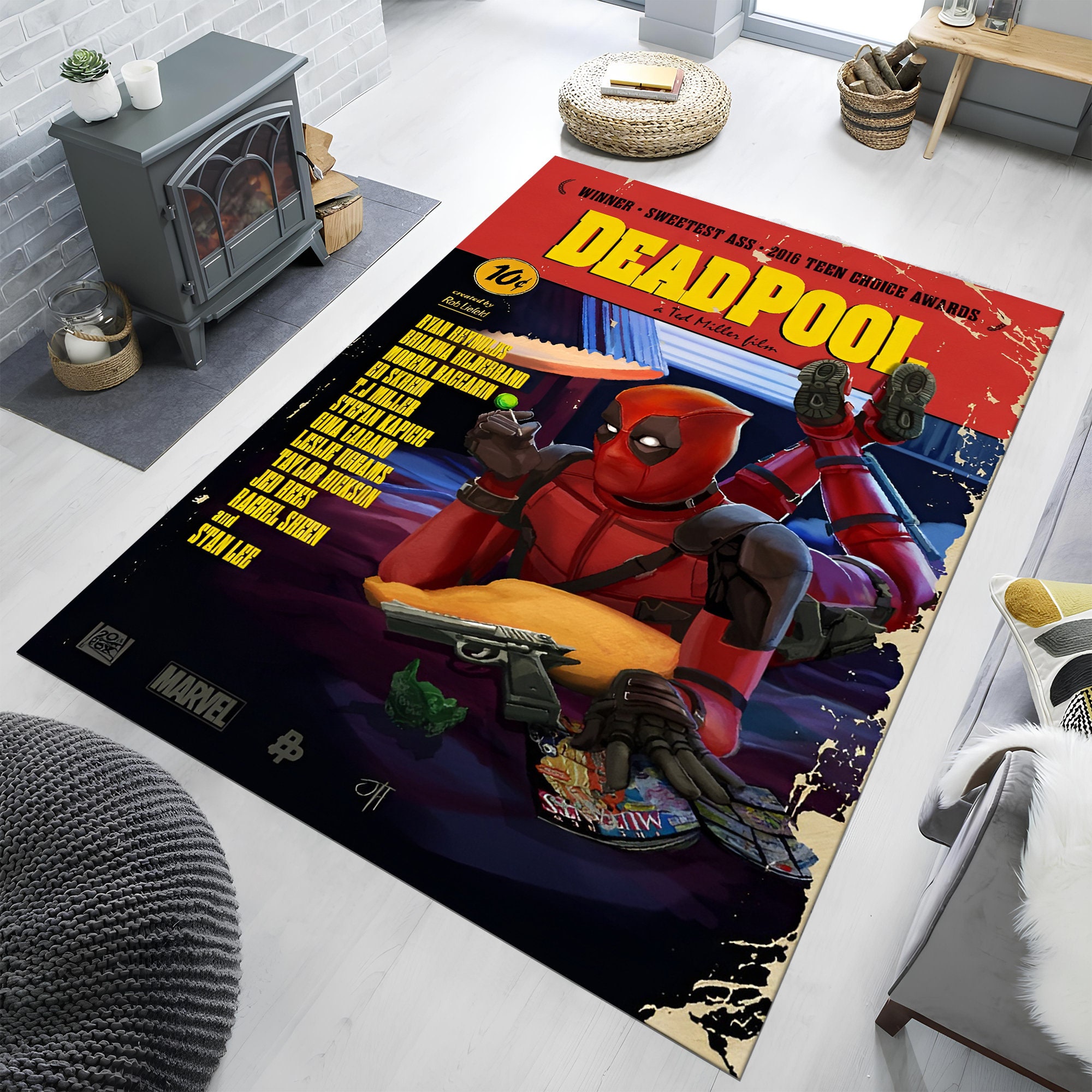 Deadpool, Deadpool Rug, Marvel Rug, Movie Rug,fantastic Rug,movie Decor ...
