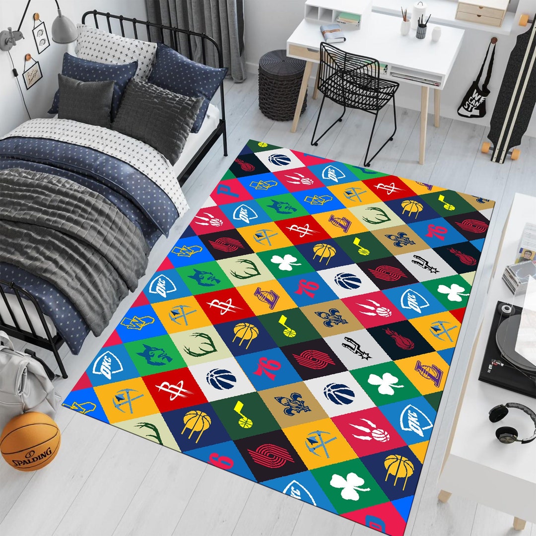 Basketball Rug,nba Team Rug,boys Room Rug,sport Rug,kids Room Rug ...