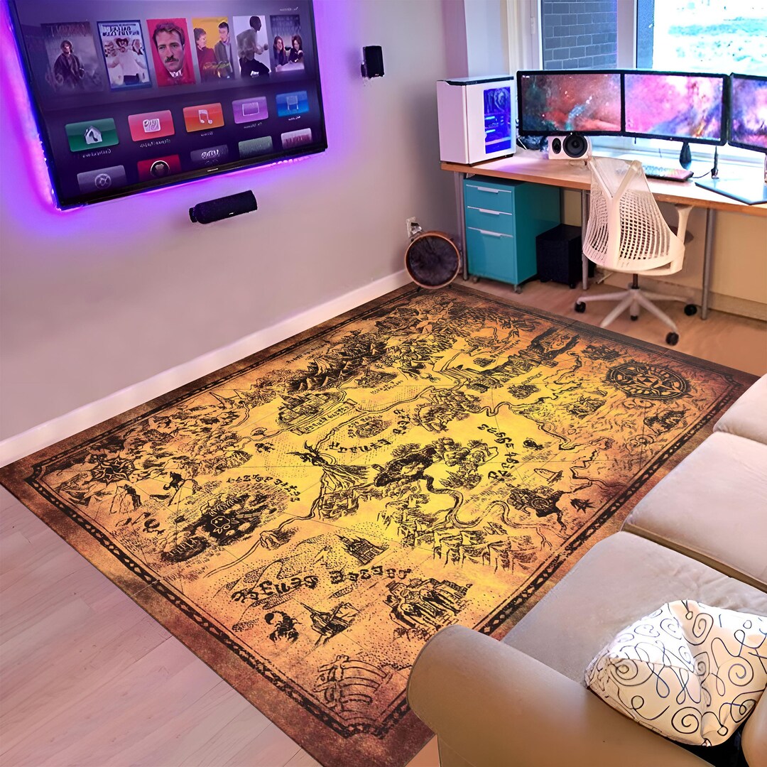 Video Game Map Rug,retro Game Rug,gaming Rug,gamer Rug,colorful Rug ...
