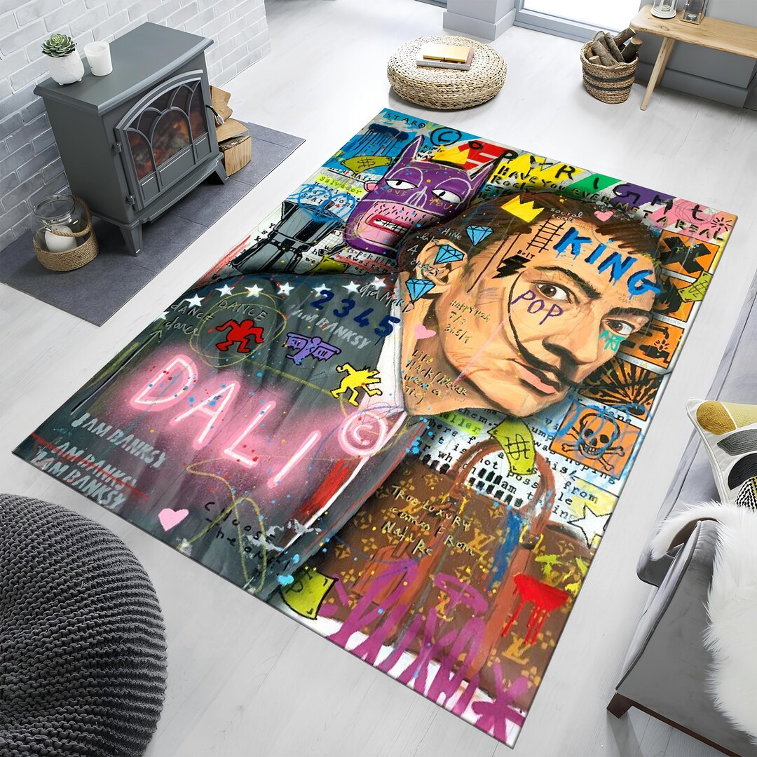 Paint Rug, Art Rug, Artist Rug, Pop Art Rug, Colorful Rug,graffiti ...