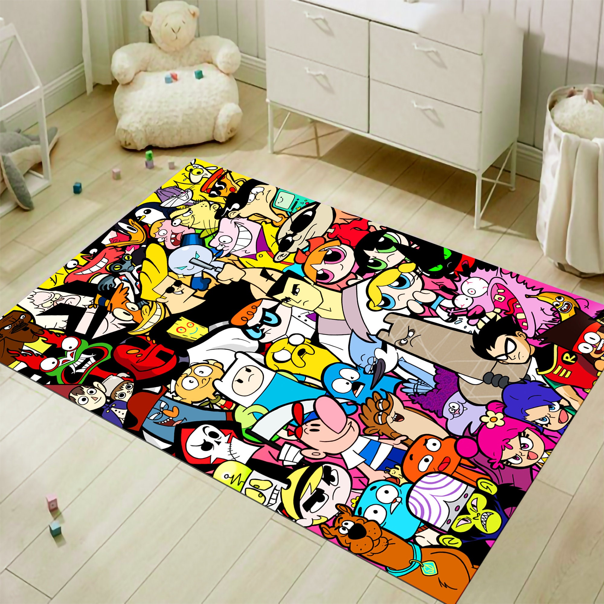 Cartoon Characters Rug,popular Characters Rug,cartoon Rug,kids Room Rug ...