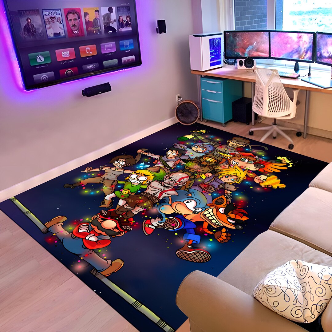 Video Game Characters Rug,popular Game Rug,gaming Rug,gamer Rug ...