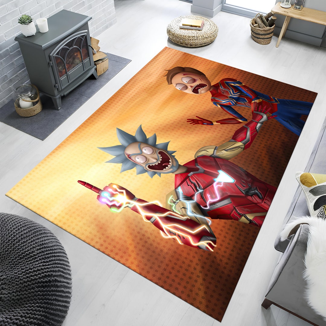 Rick and Morty Rug, Colorful Rug, Fantastic Rug, Pop Art Rug,cartoon ...