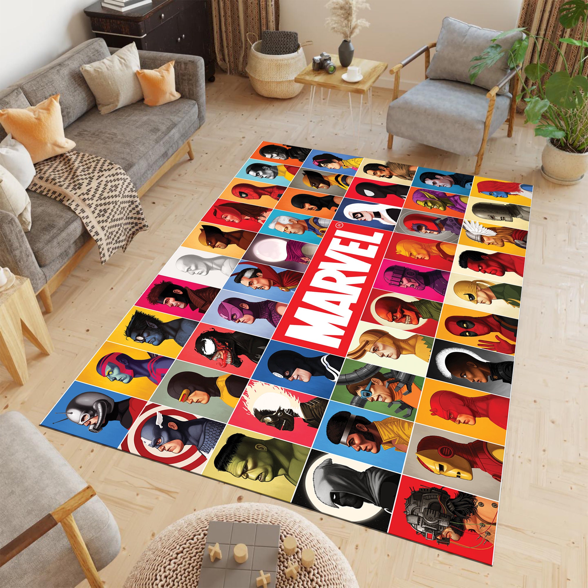 Marvel Rug, Marvel Characters Rug, Popular Rug, Colorful Rug,movie ...
