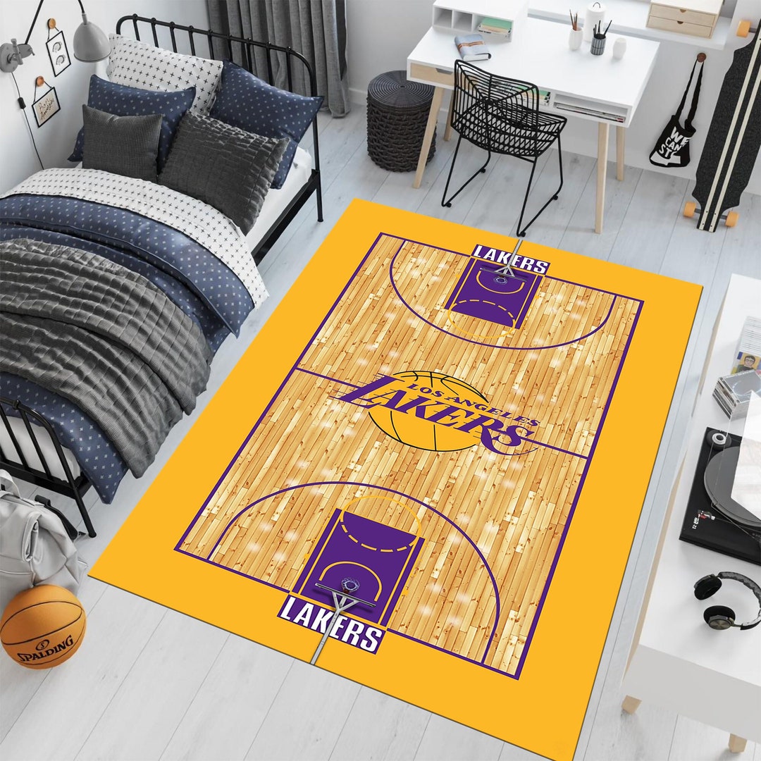 Basketball Rug, Basketball Court Rug, Court Rug, Yellow Rug, Sport Rug ...