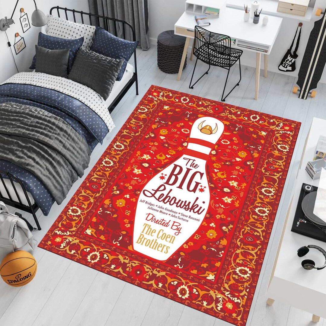 The Big Lebowski Rug, British Movie Room Decor Carpet , Dude Decorative ...