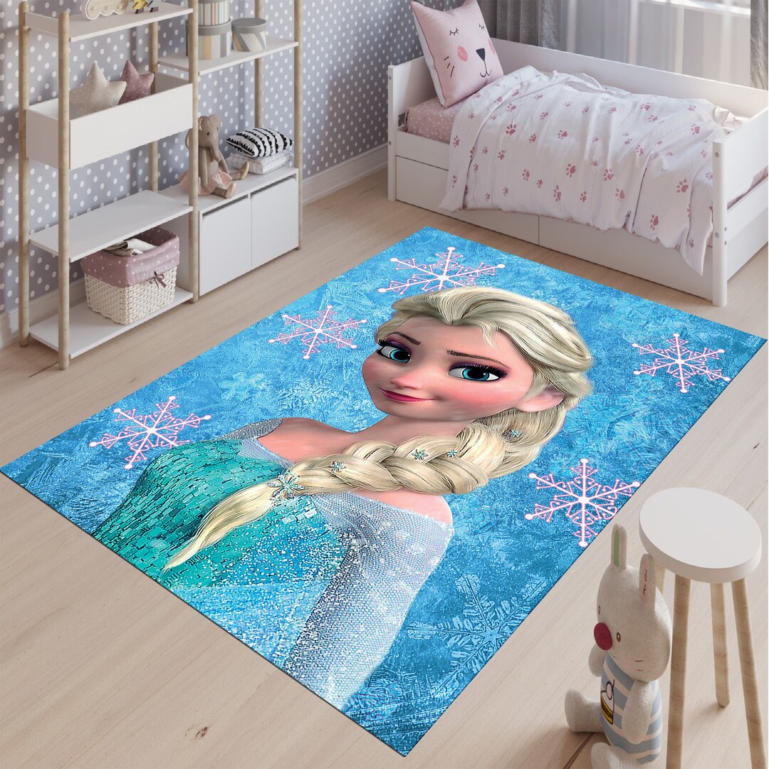 Elsa Rug, Anna Rug, Frozen Rug, Gift Fot Daughter, Cartoon Rug,kids ...