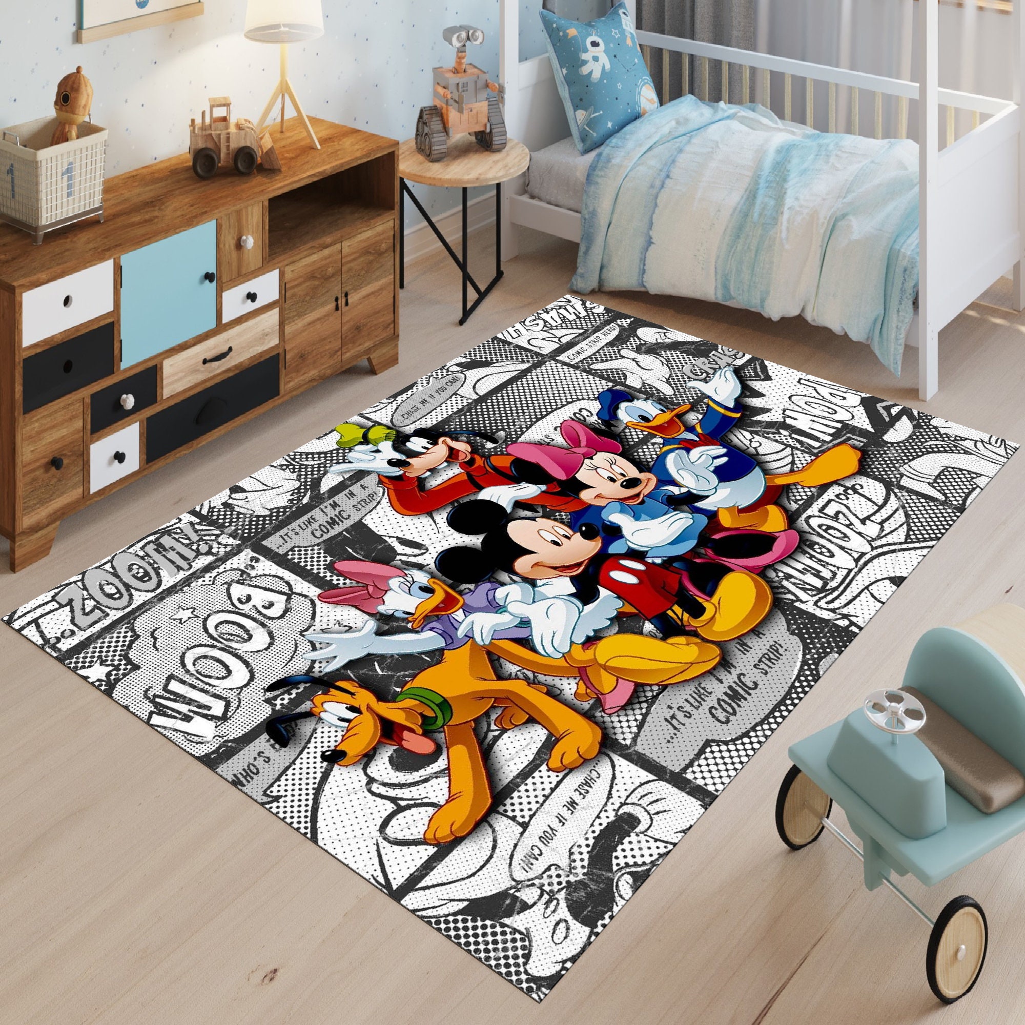 Cartoon Characters Rug, Minnie Rug,cartoon Rug,kids Room Rug,nursery ...