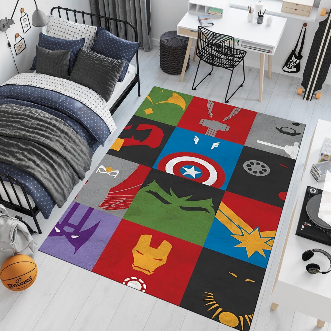 Marvel Characters Rug, Avengers Rug, Movie Rug,fantastic Rug,movie ...