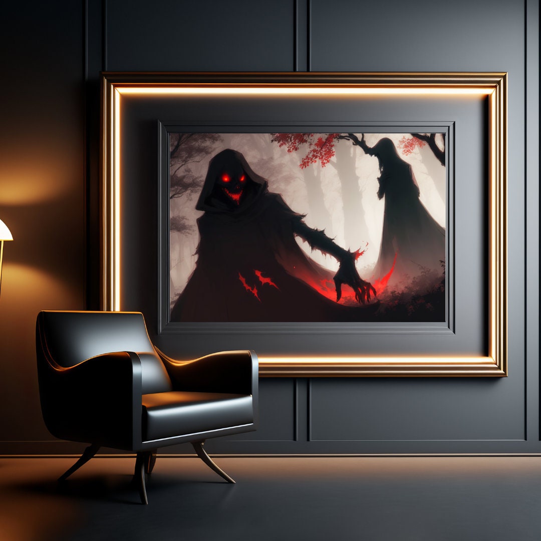Printable Digital Art Crimson Growth Dark Fire Hell Underworld Undead ...