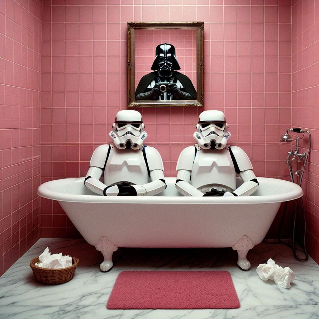 Storm Trooper Bathtime Darth Vader's Photography Star Wars Art Bathroom ...