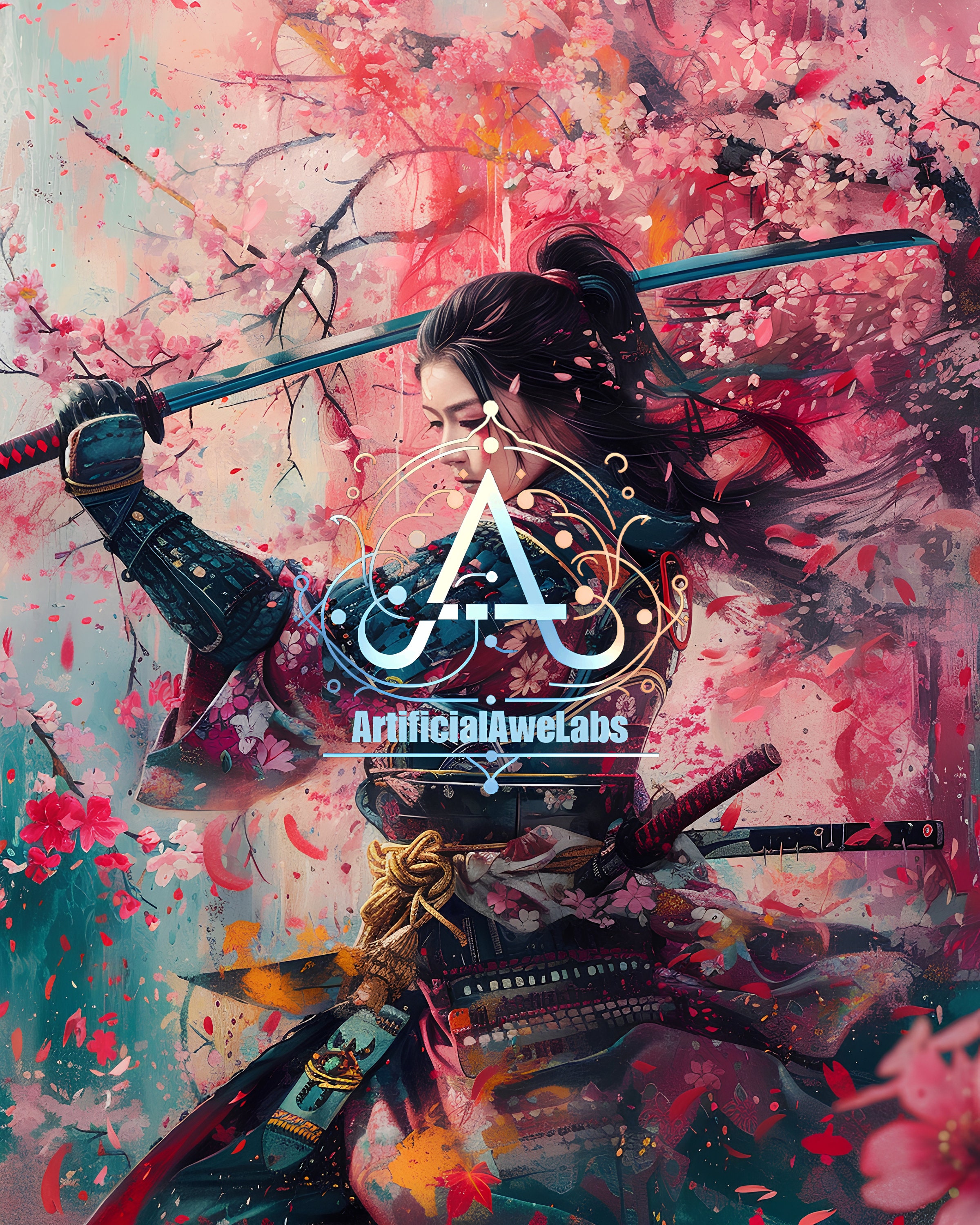 Sakura Warrior Collection. Female Samurai, Sakura Cherry Blossoms ...