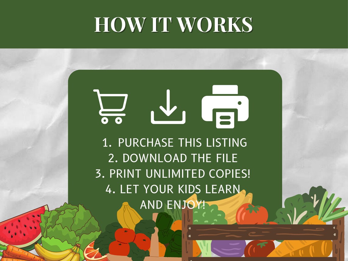 14 Page Printable Food Coloring Sheets for Toddlers--fun Learning ...