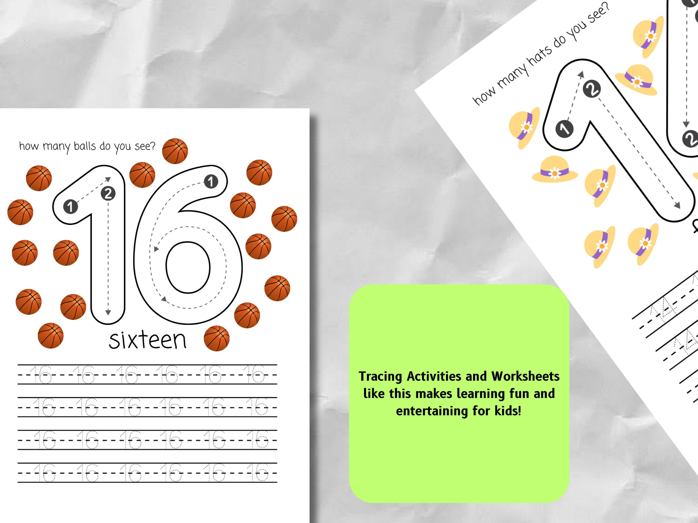 1-20 Number Tracing Worksheets for Preschool, Tracing Worksheets ...