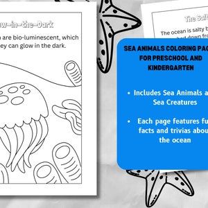 Sea Animals Coloring Pages for Kids, Activity Worksheets for Birthday ...