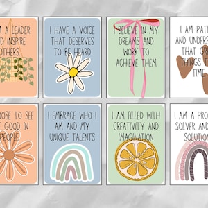 48 Positive Affirmation Cards for Kids, Kindness and Inspirational ...