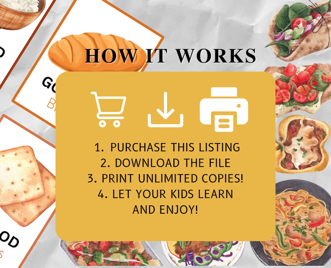 40 Food Flash Cards Fruits and Vegetable Flash Cards Food Group Cards ...