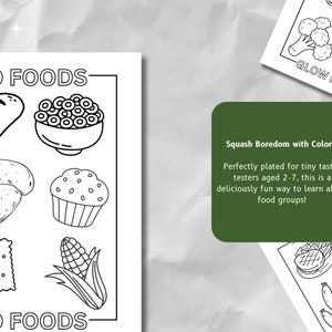 14 Page Printable Food Coloring Sheets for Toddlers--fun Learning ...