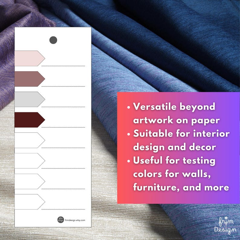 Printable Color Swatch Chart Template - Mini Swatch Card for Color ...