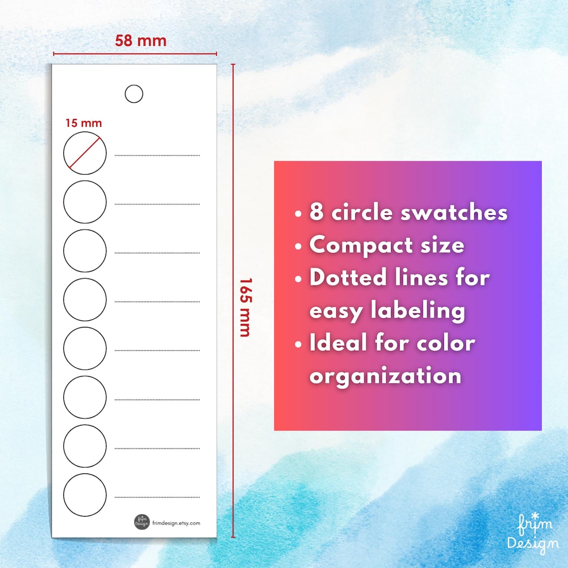 Portable Color Swatch Chart Template | Mini Blank Swatch Sheet - Circle ...