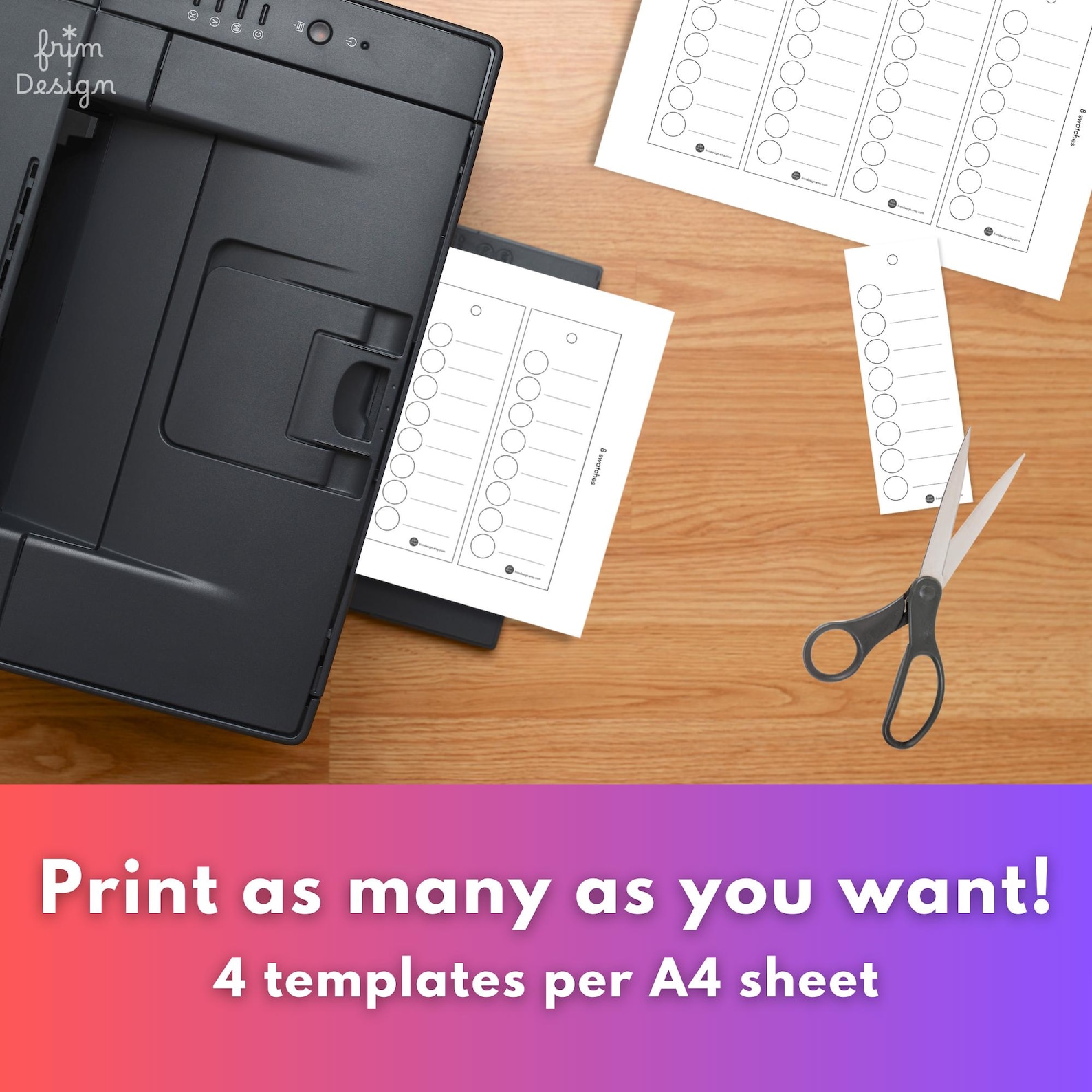 Portable Color Swatch Chart Template | Mini Blank Swatch Sheet - Circle ...