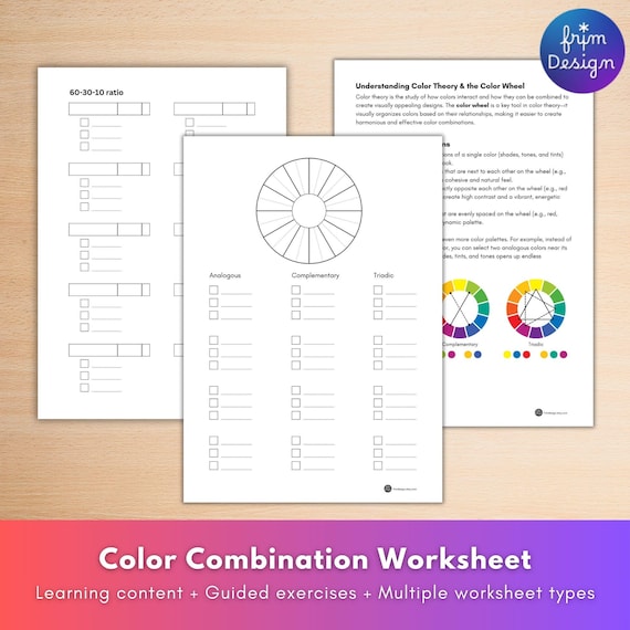 Color Theory Worksheet And Study Guide