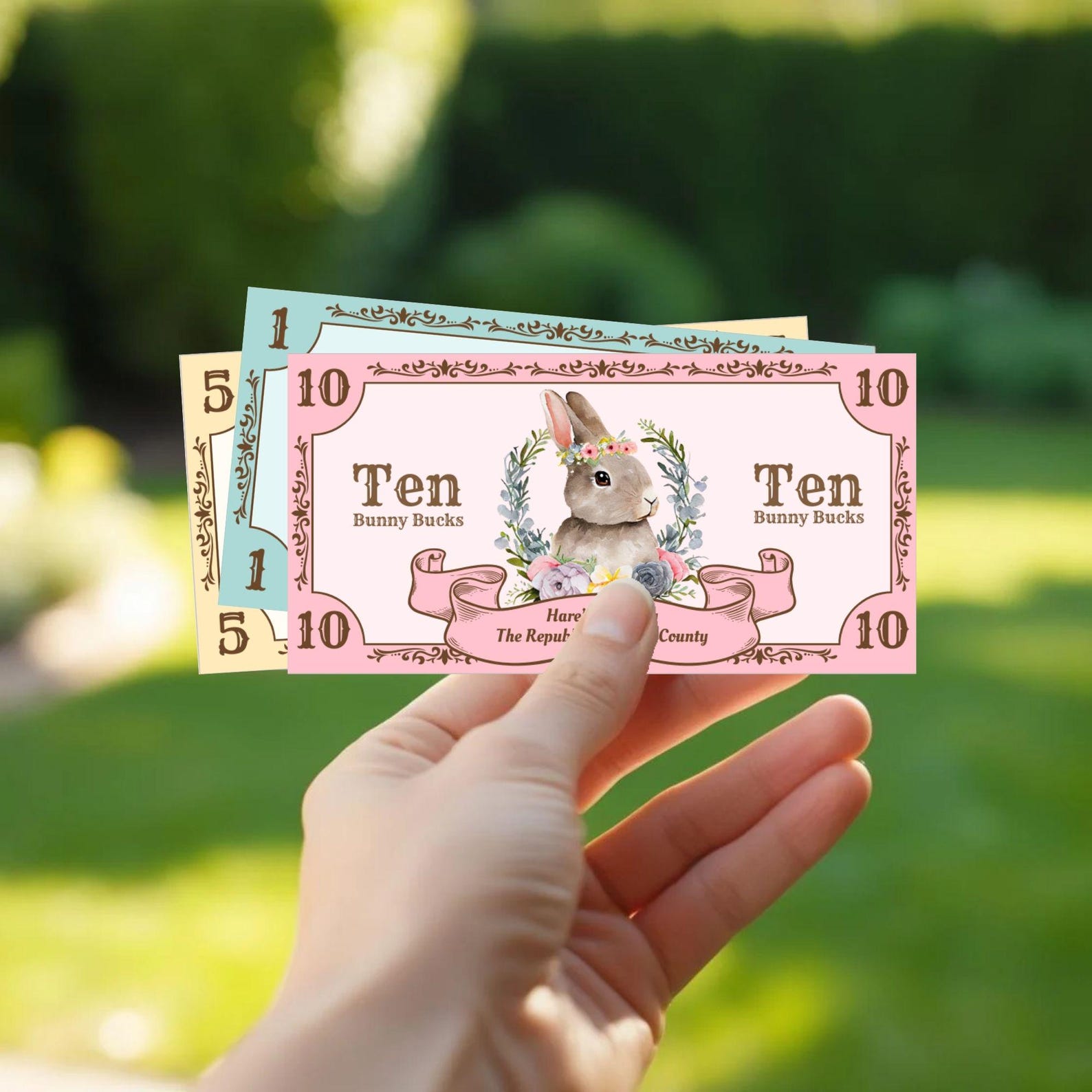 Printable Easter Bunny Money | Vintage-inspired Easter Bunny Bucks ...