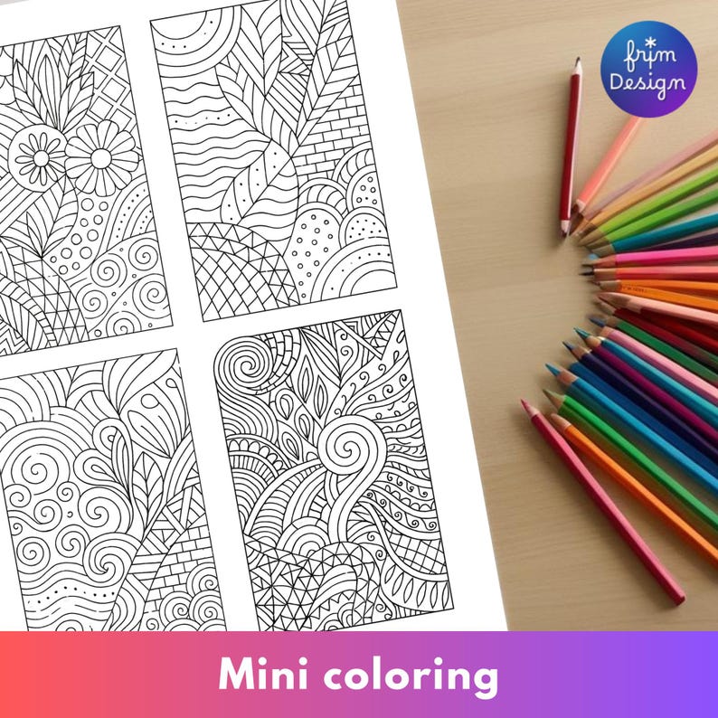 Digital Zentangle Coloring Pages – Traceable Tangle Pattern Worksheets ...