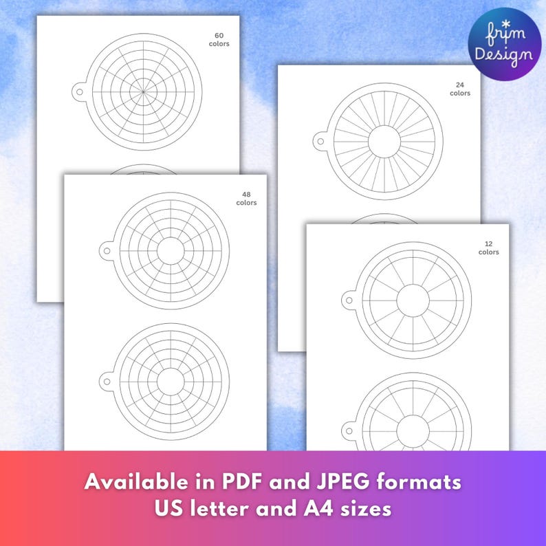 Printable Color Wheel Swatch Chart – Portable Blank Color Swatch ...