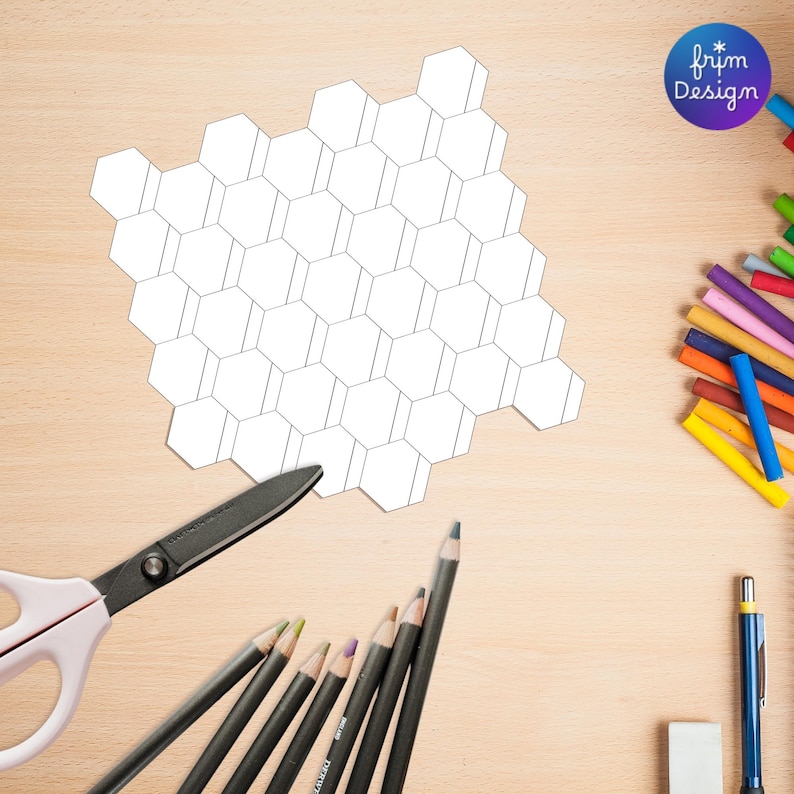 Color Swatch Chart Printable – Hexagon Swatch Design, Customizable ...