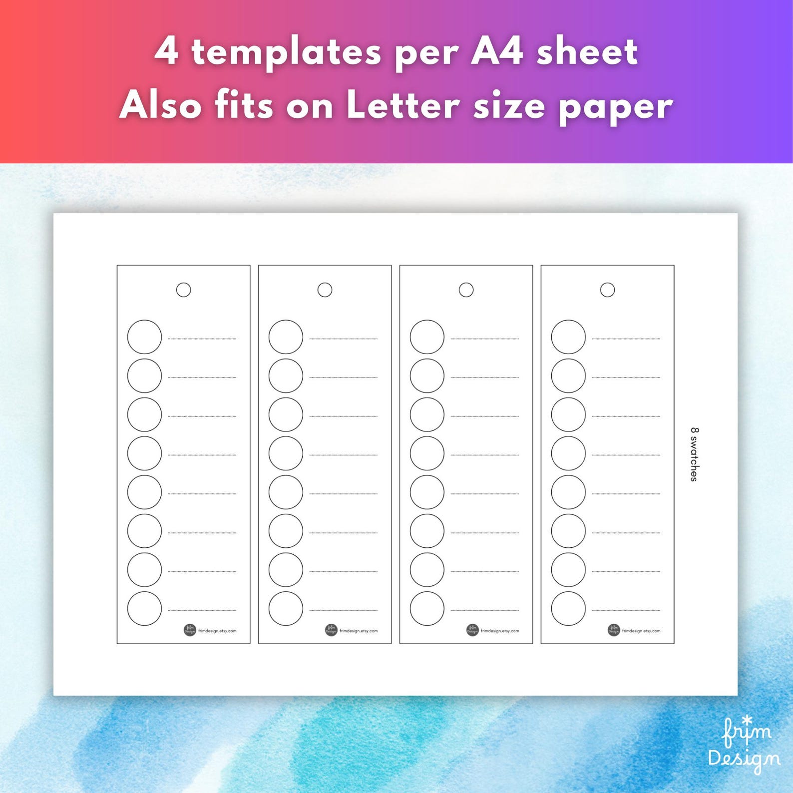 Portable Color Swatch Chart Template | Mini Blank Swatch Sheet - Circle ...