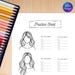 Skin & Hair Color Practice Worksheets – Portrait Coloring Templates for ...