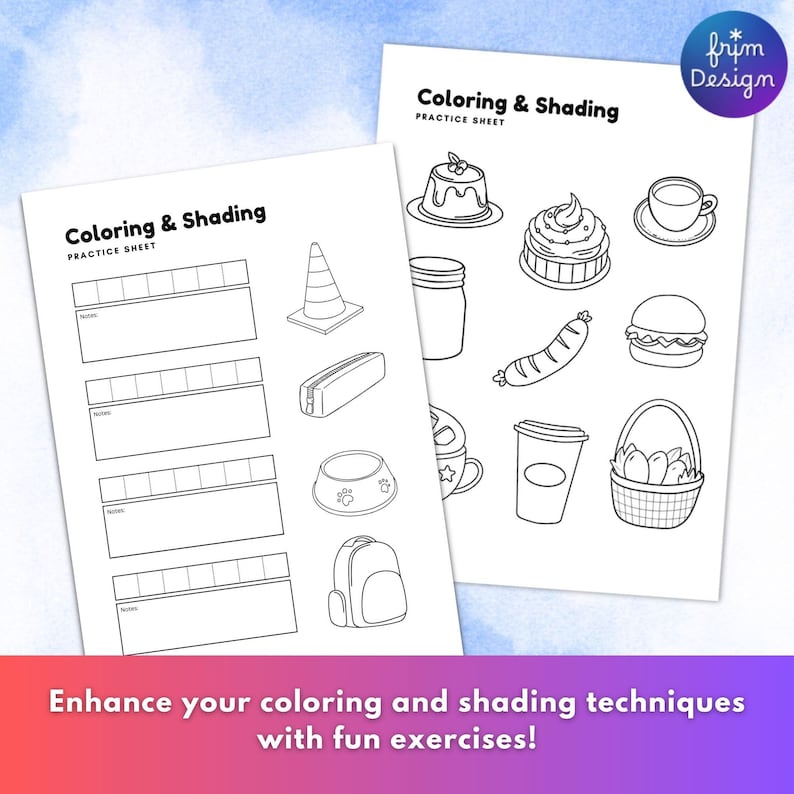Shading Practice Sheets - 12 Printable Worksheets for Learning Gradient ...