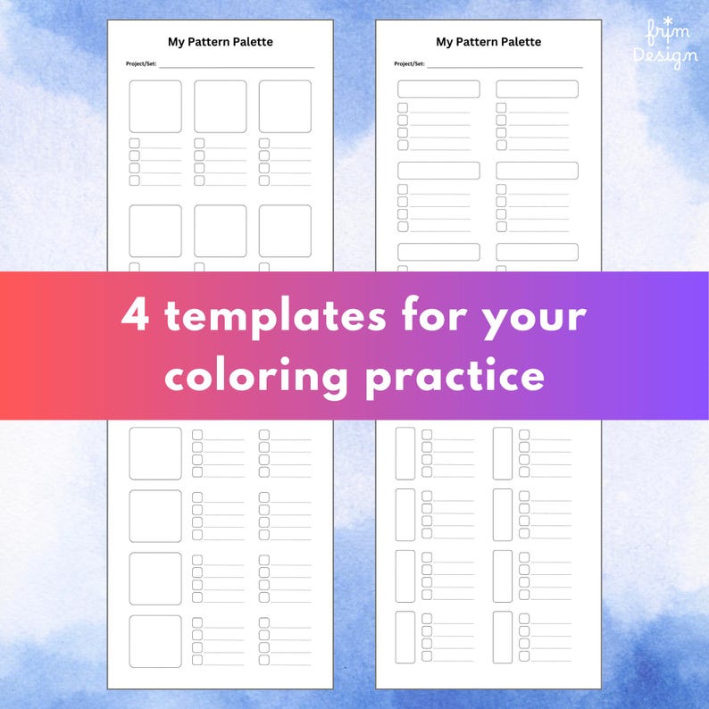 Coloring Practice Sheets Template for Texture, Patterns and Blends ...