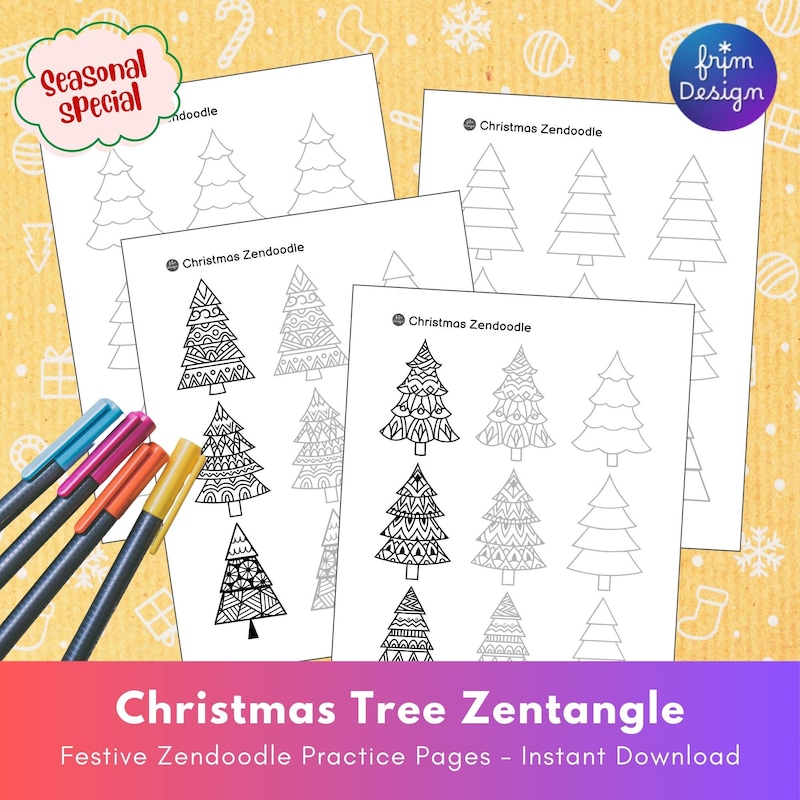 Zentangle Christmas - Etsy