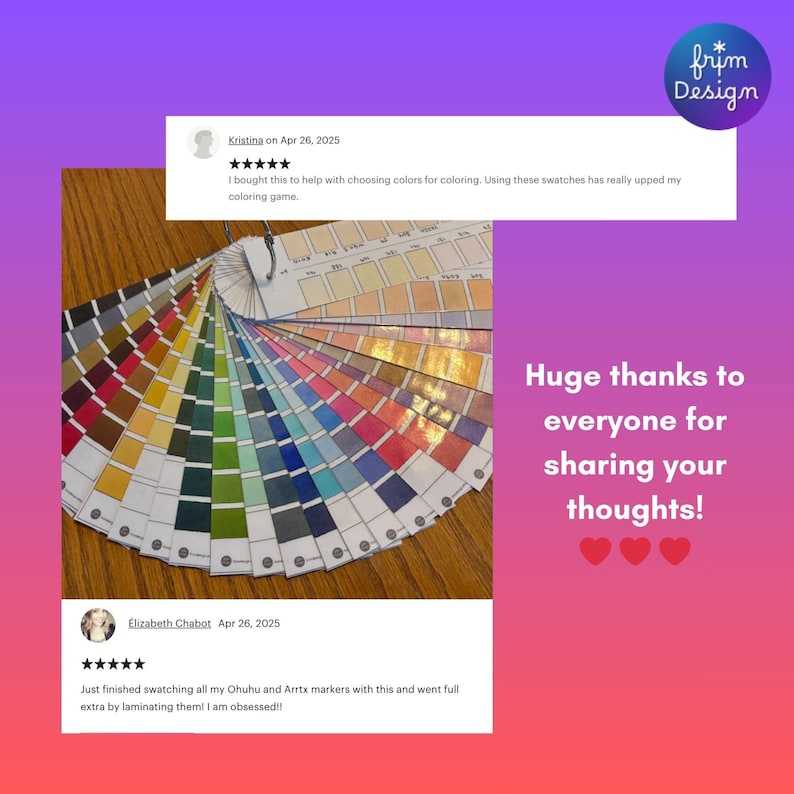 Mini Portable Color Swatch – Full Bleed Design | Printable Swatch Card ...