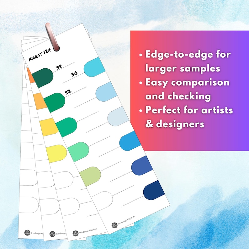 Portable Color Swatch Template - Travel Size Marker Swatch Sheet, Blank ...