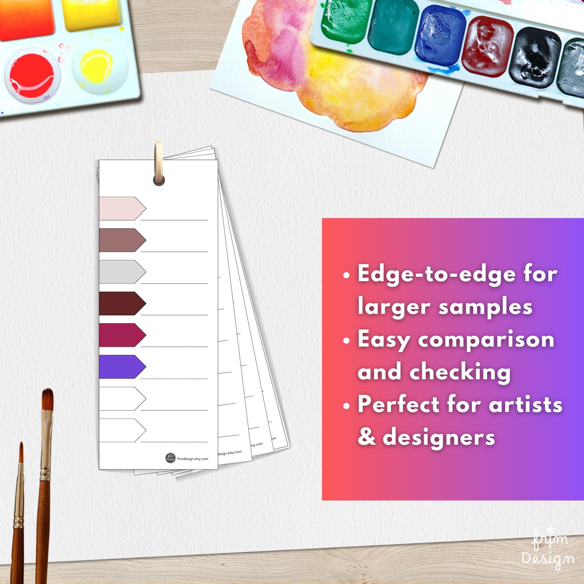 Printable Color Swatch Chart Template - Mini Swatch Card for Color ...