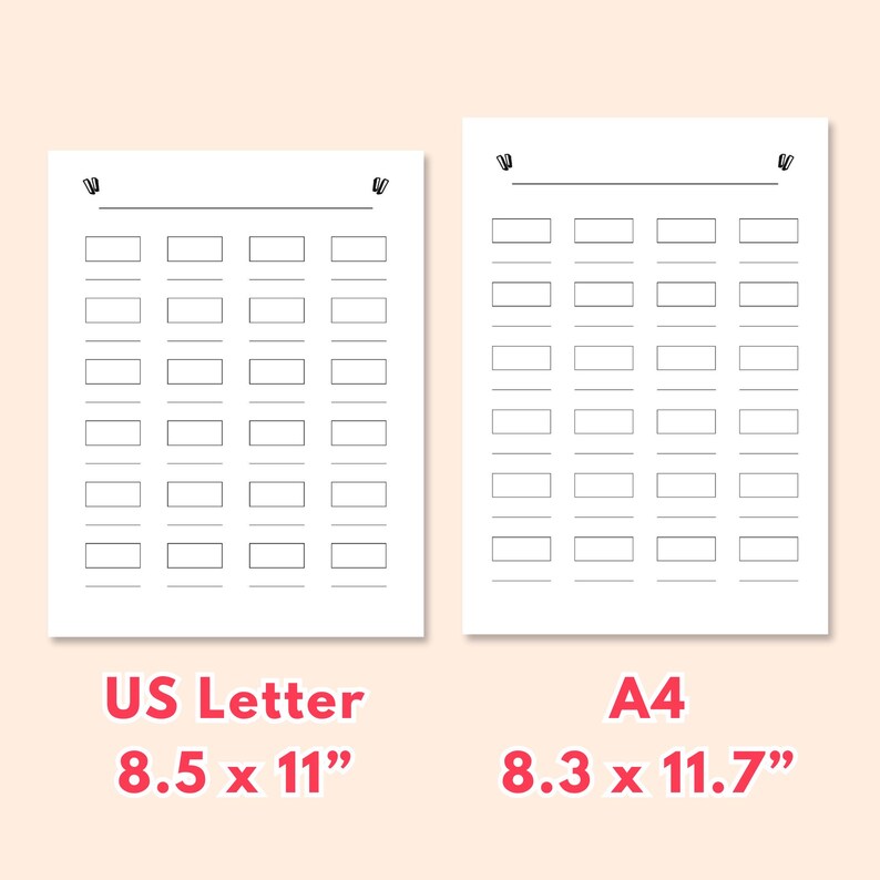 Color Swatch Chart: 24 Large Rectangle Swatches (digital Download) - Etsy