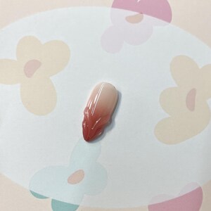Ombre Red 3d French Nail / Hand Painted Nail /custom Press on Nails ...
