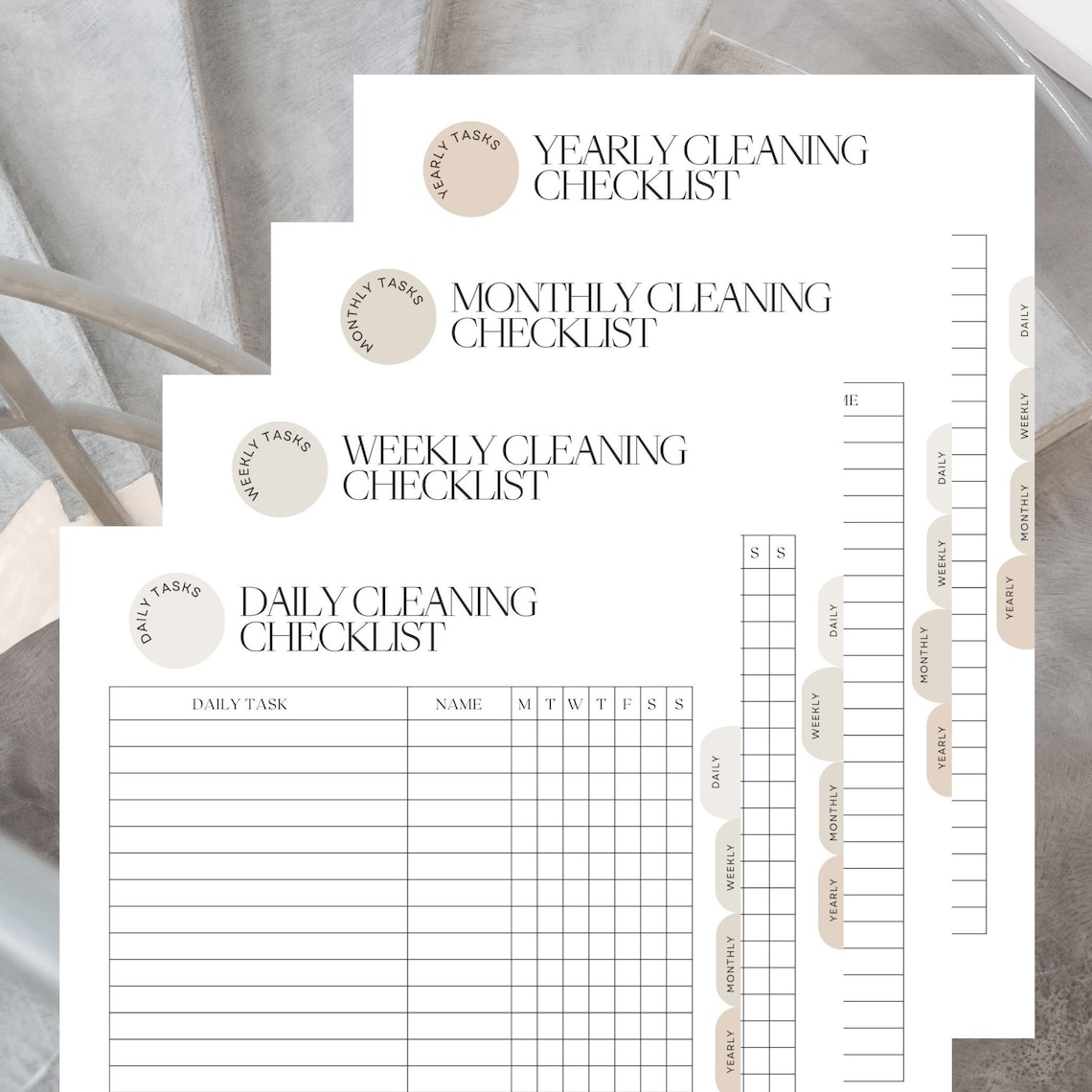 Cleaning Schedule Template Checklist Planner Printable Daily Planner ...