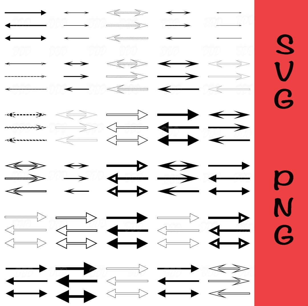 Arrows SVG PNG Arrow Bundle Cut Files for Cricut Arrow Clipart Bow Svg ...